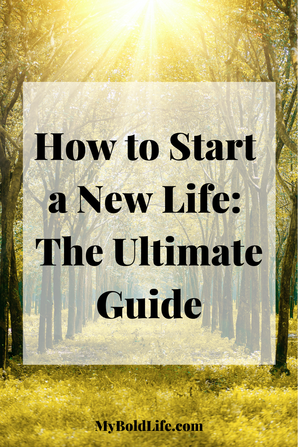 How to Start a New Life: The Ultimate Guide - My Bold Life